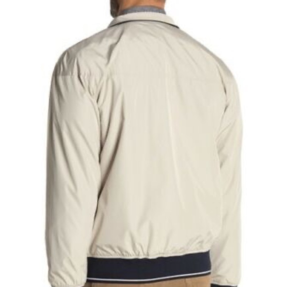 Perry Ellis | Jackets & Coats | Perry Ellis Stripe Banded Zip Rain ...